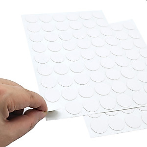 ZXUEZHENG Self-Adhesive Screw Hole Stickers,2-Table 54 in 1 Self-Adhesive Screw Covers Caps Dustproof Sticker 21mm White