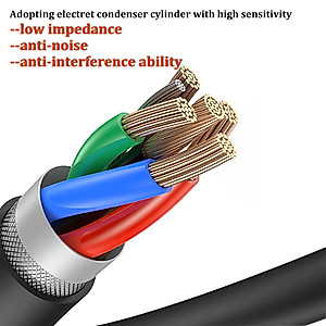 NHOPEEW 3.5mm Car Microphone for Car Stereo Universal Portable 5ft Lavalier Clip Mic for Vehicle Head Unit Bluetooth Radio