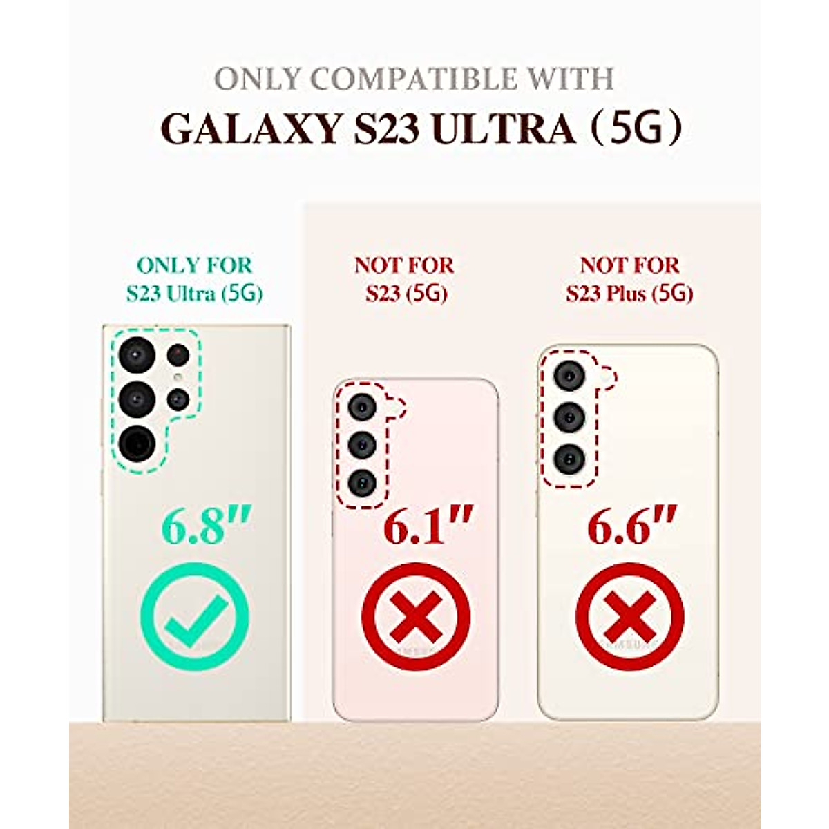 GVIEWIN Marble Bundle - Compatible with Samsung Galaxy S23 Ultra 6.8 Inch [No Built-in Screen Protector] + Phone Ring Holder (Burgundy/Gold) (2 Items Bundle)