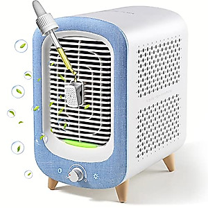 Jafända Cute Bedroom Air Purifiers for 780 sq ft, Retro Design, Essential Oil Diffuser & Bladeless Fan Combo, HEPA Carbon filters Remove Dust Smoke Allergies VOCs Odors For Kids, Office