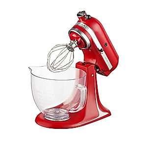 5 QT Food Grade Plastic Mixer Bowl Compatible with KITCHENAID TILT-HEAD STAND MIXERS 4.5-Quart (4.3 L) And 5-Quart (4.7 L), With Spout and Measuring Lines, Light weight, Shatter and Crack proof