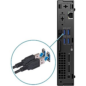 Dell OptiPlex 7000 Desktop Computer - Intel Core i5 12th Gen i5-12500T Hexa-core (6 Core) 2 GHz - 16 GB RAM DDR4 SDRAM - 256 GB M.2 PCI Express NVMe 3.0 x4 SSD - Micro PC - Black