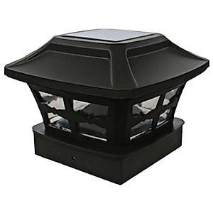 Uonlytech 1pc Solar Post Lamp Garden Fence Lights Stake Light Corridor Light Inground Light Pathway Post Lamp Garden Light Cap Lights Outdoor Solar Light Courtyard Lamp Lamps Plastic Square