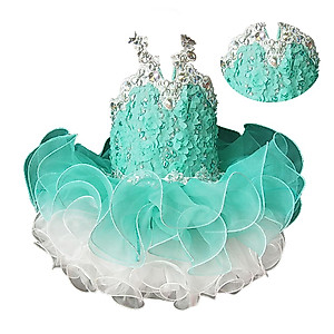 Jenniferwu G040-2 Infant Toddler Baby Newborn Little Girl's Pageant Party Birthday Dress Blue Size 3T