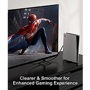 Etseinri 10K 8K 4K HDMI Cable 6.6ft, Certified 48Gbps Ultra High Speed HDMI® Cable 4K@120Hz 8K@60Hz eARC HDCP 2.2&2.3 Dynamic HDR D.olby Atmos Compatible with PS5 X-Box HDTV Monitor