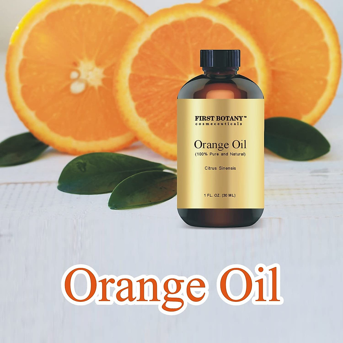 First Botany, 100% Pure Orange Essential Oil - Premium Orange Oil for Aromatherapy, Massage, Topical & Household Uses - 1 fl oz (Orange)