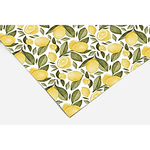 Lemon Floral Kitchen Contact Paper | Shelf Liner | Drawer Liner | Peel and Stick Paper 404 12in x 48in (4ft)