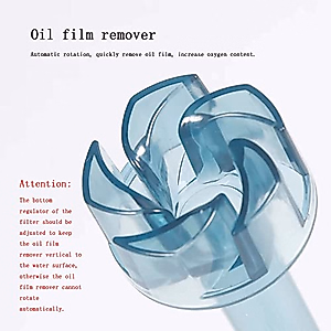 Carefree Fish Aquarium Hang On Waterfall Filter Fish Tank Auxiliary Filter with Skimmer Increase Water Flow and Oxygen Remove Oil Film Simulated Waterfall Ecological Environment