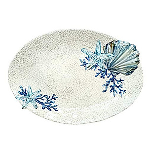 Sigrid Olsen Coral Sea Life Serving Platter, Multicolor