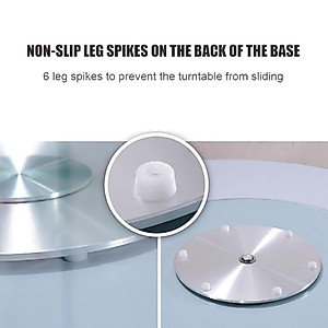 QQXX Round Tempered Glass Table Top,Thick Glass Lazy Susan Turntable,Round Tabletop Rotating Serving Tray for Dining Table Restaurant Rotatable Service Tray,A,90cm/35inch