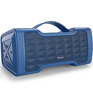 Oraolo Loud Bluetooth Speakers 40W Portable Bluetooth Speaker Large Stereo Sound, IPX6 Waterproof, Support USB/AUX Input, Built-in Mic for Home Party Outdoor (Blue)
