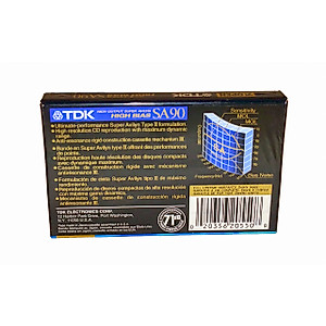 TDK SA 90 High Bias Ultimate CD Performance Blank Audio Cassettes, 4 Pack