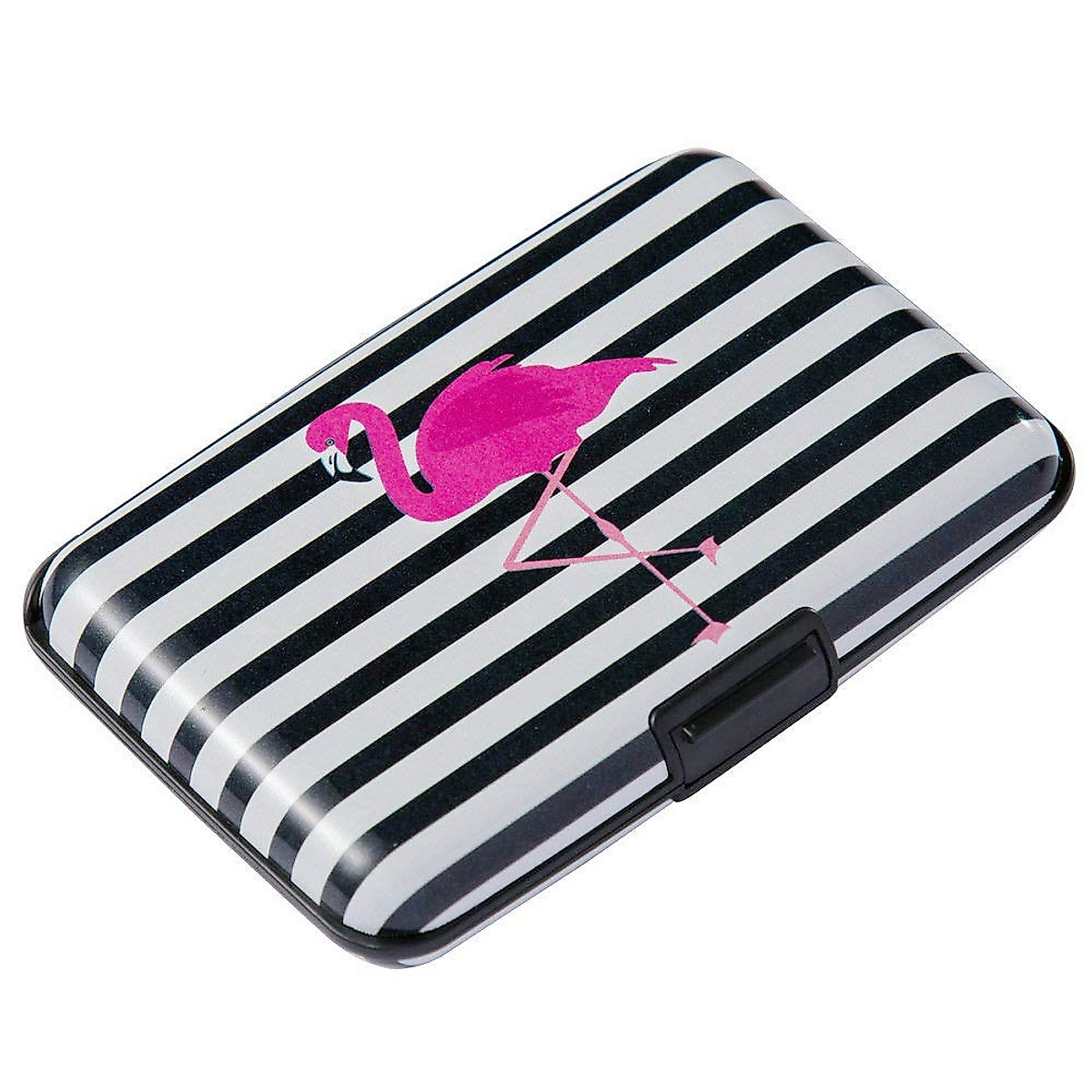 ELFISH Mini RFID Aluminum Wallet Credit Cards Holder Business Card Case Metal ID Case for Men Women (Crane)