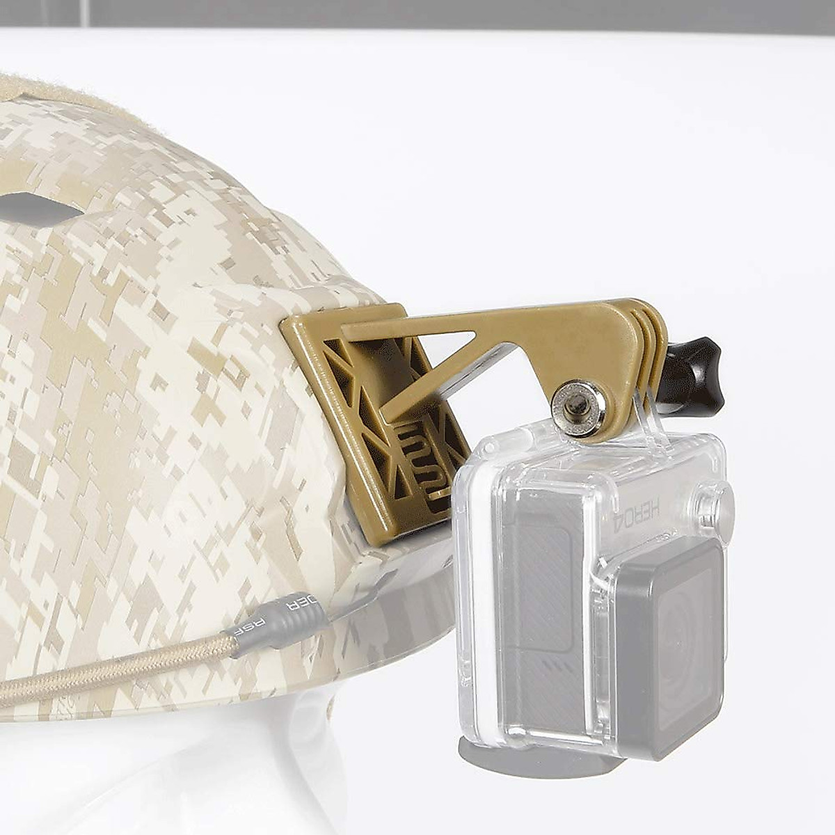 AOUTACC Tactical Helmet Excavator Mounts for GoPro Bracket Helmet or NVG Helmet Base (Tan)