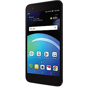 LG Phoenix 4 AT&T Prepaid Smartphone with 16GB, 4G LTE, Android 7.1 OS, 8MP + 5MP Cameras - Black (Renewed)