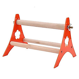 Sheens Bird Triangle Perch Wooden Training Interactive Stand Triangle Ladder Acrylic Pet Toys for Small Birds Parrot Parakeet Cockatiel Cockatoo Conure Lovebird