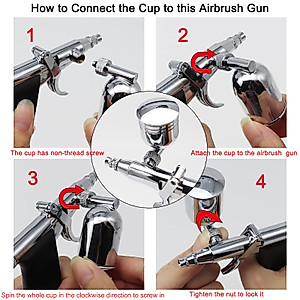 Uovviney Trigger Airbrush Gun with 0.5mm Needle Airbrush Spray Gun for Art Model Hobby Painting