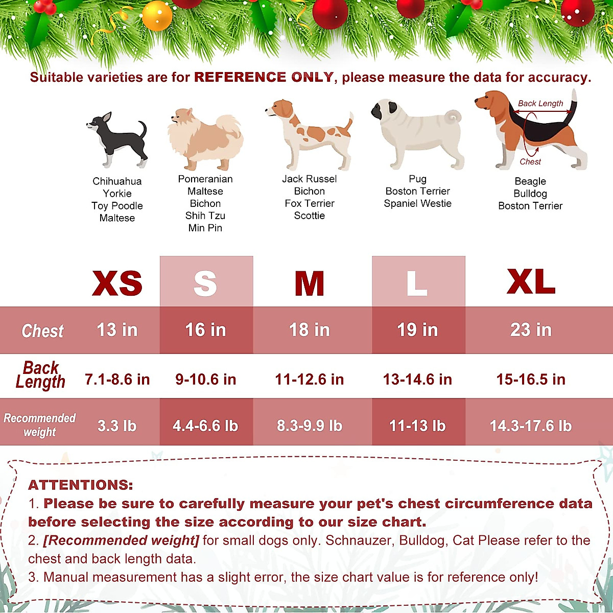 Dog Christmas Dress Clothes with Bow Plaid Lace Costume for Poodle Puppy Cat Small Dogs Sweater Fleece Warm Outfits for New Year Party Festival Thanksgiving