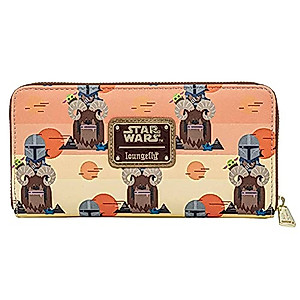Loungefly x Star Wars The Mandalorian Bantha Ride AOP Zip Around Wallet