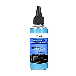 F-ink Cleaning Liquid Compatible for Printer Nozzle of HP Canon Epson Brother Lexmark Desktop Inkjet Printers - 100ml