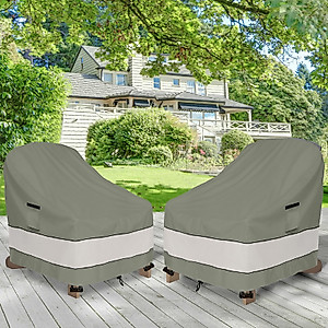 Outdoor Adirondack Chair Cover 2 Pack,Waterproof 100% Patio Chair Covers,30W x 34 D x 36 H inches,Patio Adirondack Chair Cover for Outdoor Chair -Grayish Green
