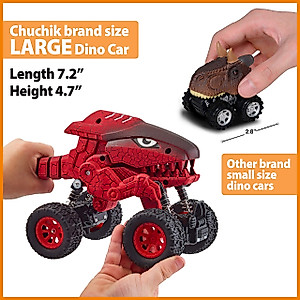 CHUCHIK Dinosaur Pull Back Car Toy. New Model Dinosaurs Vehicles Toys for Kids and Toddlers. Dino Cars are for Boys and Girls 2 3 4 5 6 Year Old