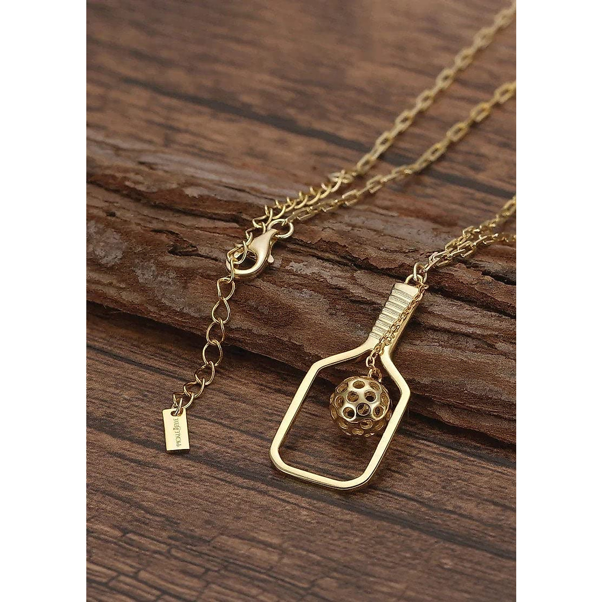 The Volley Pickleball Paddle and Ball Pendant Necklace