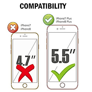 JLFCH iPhone 8 Plus Wallet Case, iPhone 7 Plus Zipper Wallet Case with Card Slot Holder Leather Handbag Buckle Detachable Wrist Strap Long Crossbody Strap Purse for iPhone 7/8 Plus 5.5 - Black