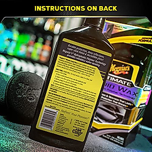 Meguiar's Ultimate Liquid Wax - Advanced Polymer Technology With a Deep, Rich Shine and Long-Lasting Protection - Give Your Dad's Car a Mirror-Like Finish With This Premium Car Wax - 16 Oz