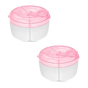 Accmor Baby Formula Dispenser On The Go, Formula Container to Go, Non-Spill Rotating Three-Compartment Formula Dispenser and Snack Storage Container for Infant Toddler Traveling