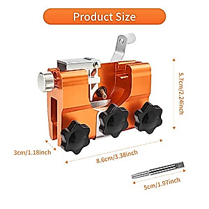 【New Version】Chainsaw Sharpener, Chainsaw Chain Sharpening Jig with Cut-Resistant Gloves and Iron Chain Brush,Suitable for All Kinds of Chain Saws and Electric Saws, Keep Your Chain Saw in Top Shape