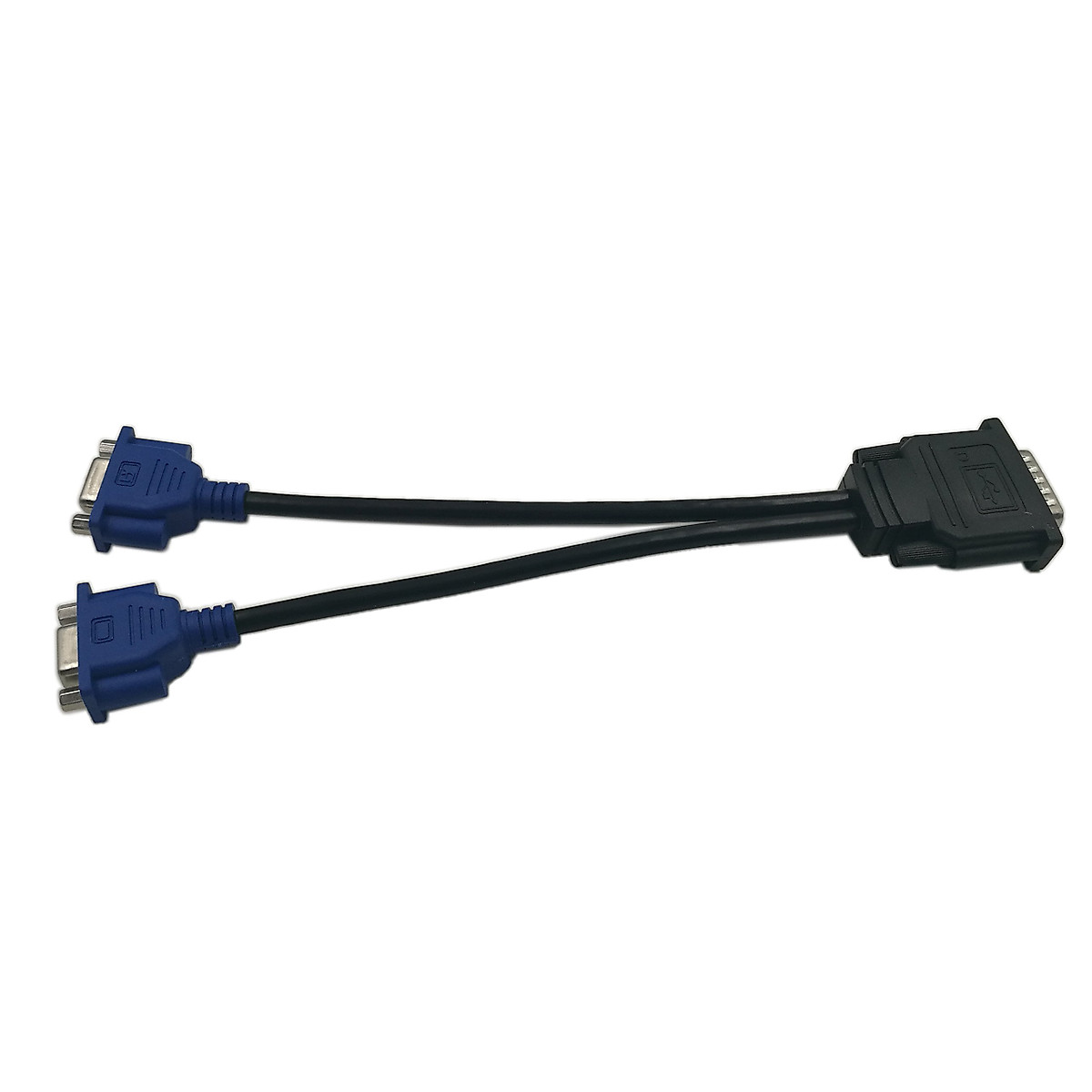 zdyCGTime DMS-59 59-Pin Male to Dual VGA Female Y Splitter Video Card Adapter Cable for Matrox Molex ATI Nvidia Lenovo Hp Dell Computer-10inch