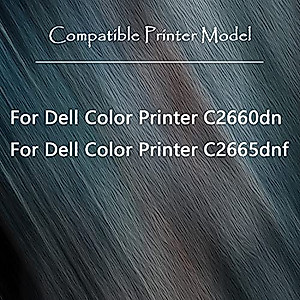6-Pack TG Imaging Replacement for 2660dn Toner Cartridge C2660dn 3B/C/Y/M Color Set for use in Dell C2660 C2660dn C2665dnf Toner Printer