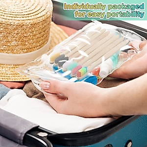 Potchen 80 Pcs Bamboo Toothbrushes Bulk Soft Bristles Toothbrushes Colorful Nylon Charcoal Soft Toothbrushes for Adults Oral Teeth Travel Use, 8 Colors, Individually Wrapped