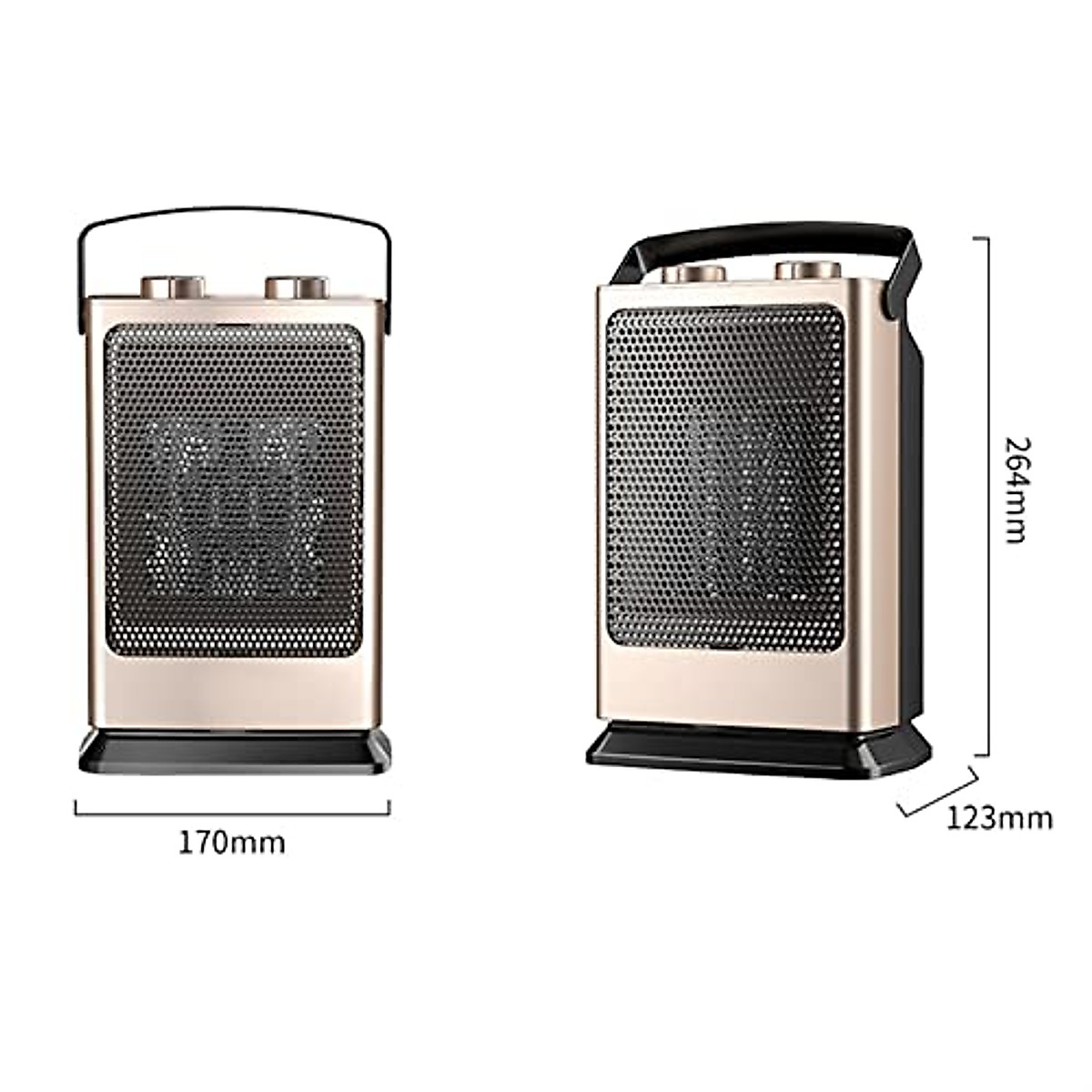 Outdoor Garden Heater Space Heater, 1500W/750W Ceramic Table Heater with Thermostat, Tip-Over and Overheat Protection, Portable Electric Heater with Handle for Indoor Use Patio Hea