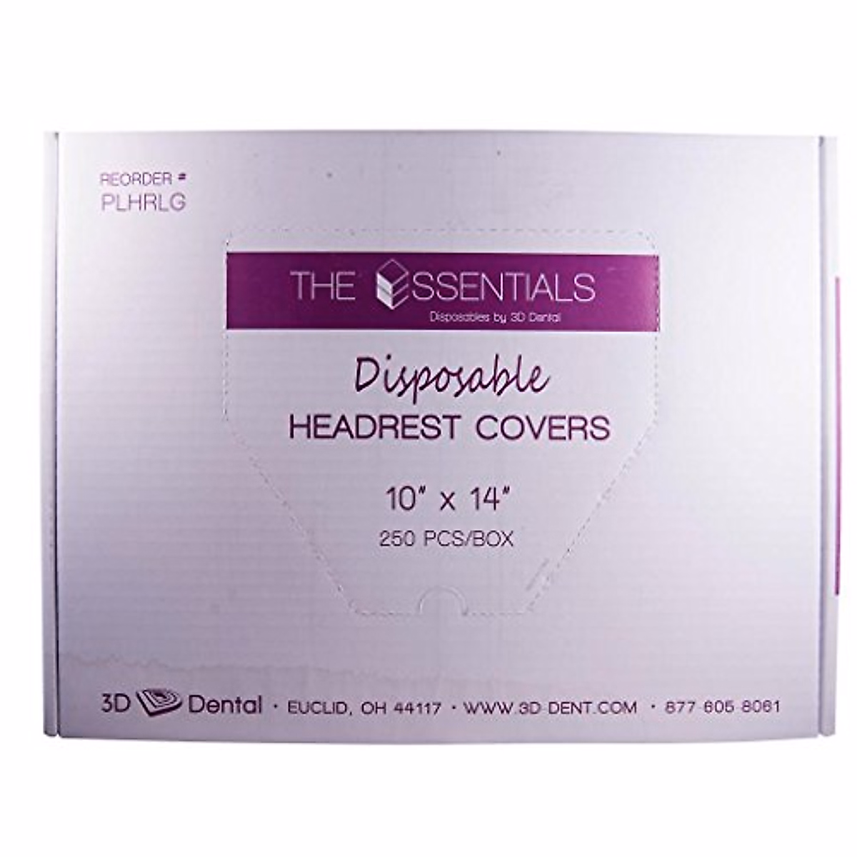 3D Dental PL-HRSM Headrest Cover, Poly, 11" x 10" (Pack of 250)