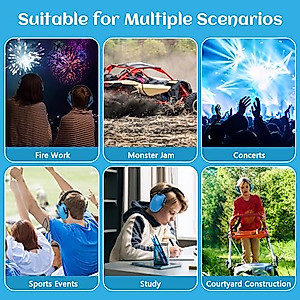 2 Pack Noise Canceling Headphones for Kids, Kids Ear Protection Earmuffs for Autism, Toddler, Children, Kids Noise Cancelling Headphones Sound Proof Earmuffs for Concerts, Air Shows, Fireworks