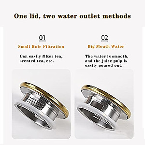 77oz Large Glass Water Pitcher with Gold Lid for Fridge Wide Handle Coffee Carafe for Party Water Jug Lemonade Iced Tea Jug Juice Sun Tea Jar for Drinks 2.2L