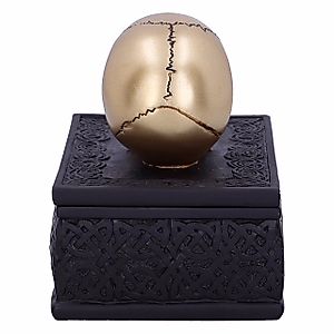 Nemesis Now Celtic Opulence Golden Skull Black Trinket Box, 11.8cm