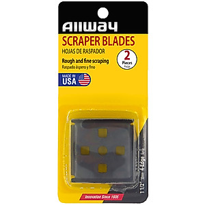 ALLWAY 22B 4-Edge Scraper Blade for Wood and Painting Applications, 1-1/2", 2 Pack