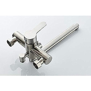 Kitchen Taps Bath Shower Faucets Set Bathtub Faucet Water Mixer Crane Tap With Hand Shower Stainless Steel Bathroom Faucets