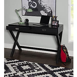 Linon Home Décor Jaycee Black Writing Desk