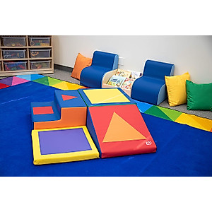 Children's Factory Shape and Play Climber, 4 Piece Set, Primary, CF322-389, Baby Indoor Soft Playground Climber, Daycare or Classroom Toddler Activity