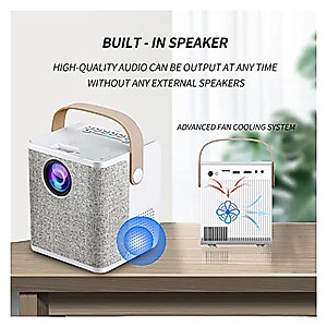 Projector Full HD 1080P Mini LED Portable Projector Home Projector Projector (Size : UK Plug)