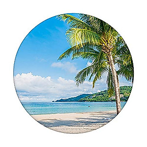 Tropical Palm Trees Ocean Sunny Beach PopSockets PopGrip: Swappable Grip for Phones & Tablets
