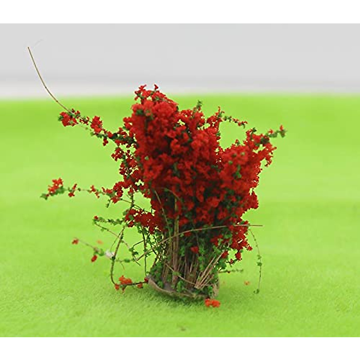 Warmtree 8 Pcs DIY Miniature Colorful Flower Cluster Miniature Shrubs Bushes Static Grass Tufts for Train Landscape Railroad Scenery Sand Military Layout Model Miniature Bases and Dioramas
