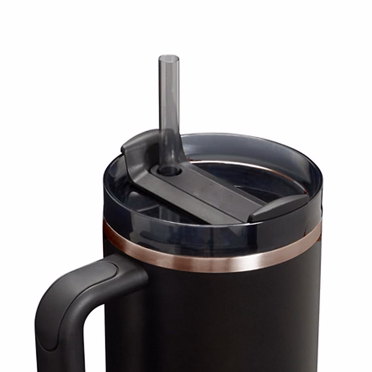 VARDENAA 40oz Tumbler with Handle and Straw, H2.0 FlowState Double Wall Vacuum Reusable Stainless Steel Insulated Water Bottle with Leak Proof lid for Hot and Cold Drinks(Black G)