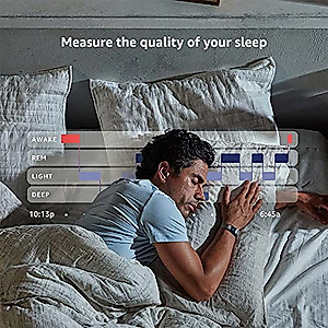 Amazon Halo View fitness tracker, with color display for at-a-glance access to heart rate, activity, and sleep tracking – Active Black – Medium/Large