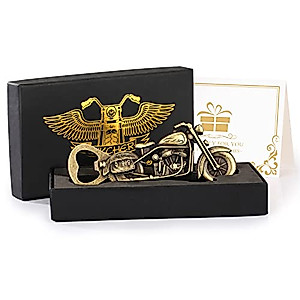 LKKCHER Motorcycle Beer Bottle Opener, Mens Gifts for Birthday Father’s Day, Christmas Gift Ideas for Men Husband Boyfriend Motorbike Lovers, Motorcycles Gifts