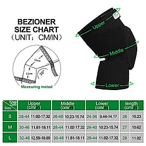 Bezioner Knee Pads Volleyball,Thick Sponge Anti-Slip,Dance Knee Pads for Women Yoga Basketball Football Youth Girls Black S